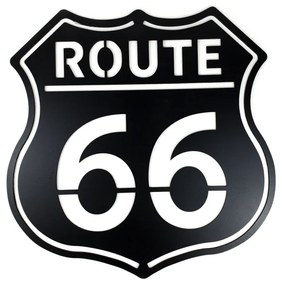 Dřevěná dekorace Route 66 černá