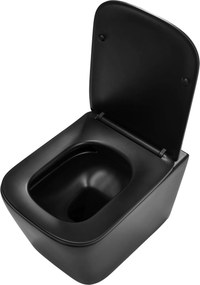 Závěsná WC mísa se SoftClose sedátkem REA Julio černá matná