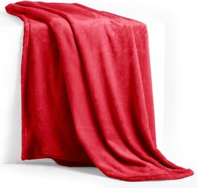 Červená deka z mikrovlákna DecoKing Mic, 160 x 210 cm