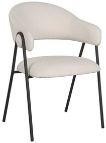 Bílá látková jídelní židle LABEL51 Lowen
