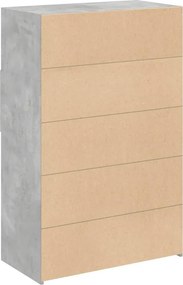Skříň highboard betonově šedá 80x42,5x124 cm kompozitní dřevo 3281388