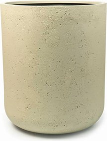 Kulatý květináč CHICO, sklolaminát, průměr 50 x výška 60  cm, krémový