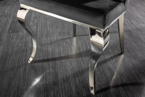 Designová židle Rococo Lví hlava černá / chróm