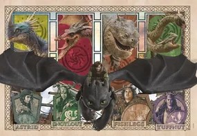 CLEMENTONI Puzzle Jak vycvičit draka SUPER / 300 dílků / od 9 let