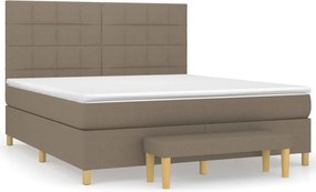 Box spring postel s matrací taupe 180x200 cm textil 3137177