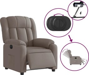 Elektrické polohovací křeslo taupe textil 3205300