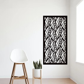 dřevo života Dřevěný dekorační panel LEAF III Rozměry (cm): 30x60, Barevný vzor: Černá