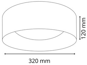 LED Stropní svítidlo TULUZA LED/18W/230V pr. 32 cm hnědá