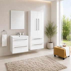 Mereo, Mereo Bino, koupelnová skříňka 60 cm, bílá, MER-CN660SN