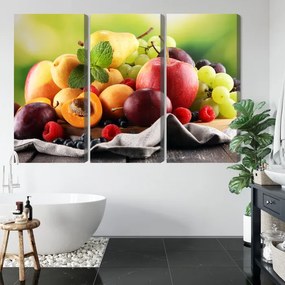 Vícedílný obraz Čerstvé Letní Ovoce Nedostatek Nedostatek Přírodní plátno 60x40
