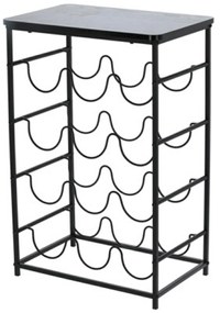 STOJAN NA VÍNO DEBRA 60X26X40 CM ČERNÁ