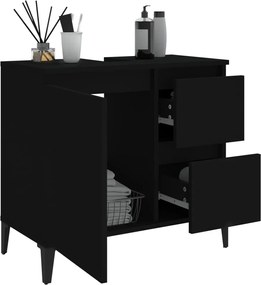 vidaXL Koupelnová skříňka 65 x 33 x 60 cm kompozitní dřevo [819829] Barva: Černá