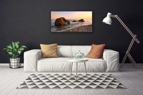 Obraz na plátně Pobřeží Moře Vlny Skály 100x50 cm