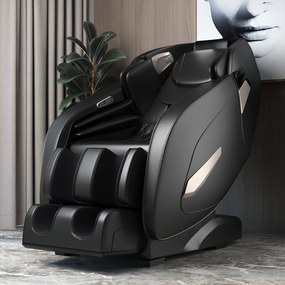 Costway Elektrické masážní křeslo nastavitelné shiatsu křeslo černé