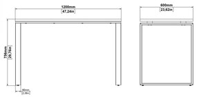 Tvilum Psací stůl Sigal 600/02 jackson hickory/šedá