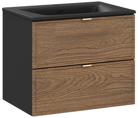 Comad Koupelnová skříňka s keramickým umyvadlem Talia Casella II 60 cm - dub casella