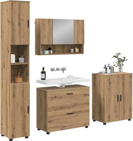 Sada koupelnového nábytku 4 ks Artisanový dub 35 x 30 x 192 cm 3393092