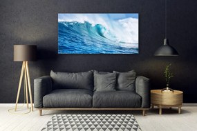 akrylový obraz Vlny Moře Nebe Mraky 120x60 cm