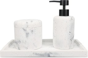 Bílý koupelnový organizér na vatové tampony z polyresinu Suds – S|P Collection
