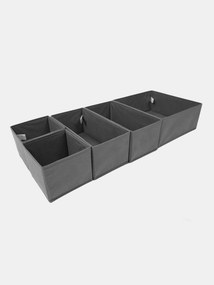 Sinsay - 5 pack skládacích organizérů do skříně - šedá