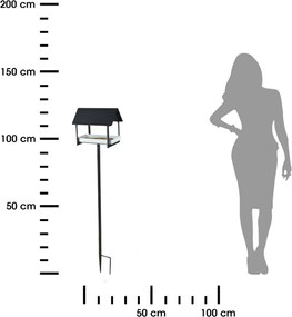 Krmítko pro ptáky HENRY 126 cm tmavě šedé