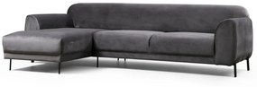 Designová sedačka Haylia 287 cm antracitová - levá