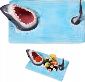 Žraločí keramický talíř Kreativní design Na sushi steak 33cm Perfektní dárek