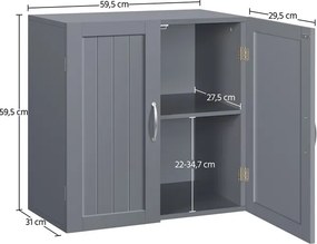 Kuchyňská skříňka Yaheetech – tmavě šedá (266299172230)