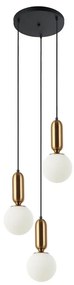 ITALUX PND-02340-3S-BRO - Lustr na lanku ALDEVA 3xE27/40W/230V černá/bronz PND-02340-3S-BRO