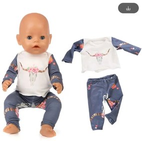 Oblečky pro panenky Baby Born - 43 cm Varianta: 10) kalhoty a tričko dlouhý rukáv