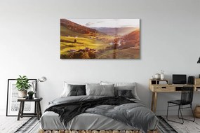 akrylový obraz Německo údolí budovy forest 140x70 cm