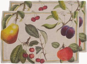 Sada prostírání ze lnu Orchard Fruits, 2 díly