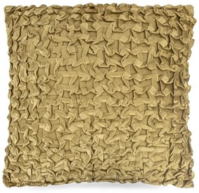 Zlatý sametový polštář se zdobením - 45*45*10cm