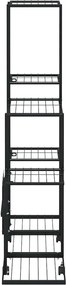 Stojan na květiny na kolečkách 94,5 x 25 x 92,5 cm černý kov 336114