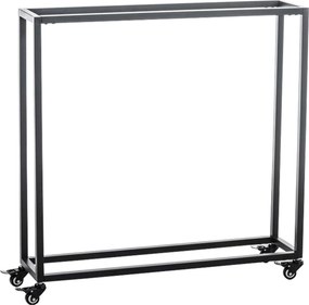 Stojan na palivové dřevo Hetta 25x100x100 cm – černá