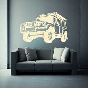 Živá Zeď Samolepka na zeď Auto Land Rover Defender Barva: černá