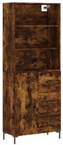 Skříň highboard kouřový dub 69,5 x 34 x 180 cm kompozitní dřevo,  3189450