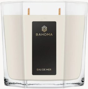 Ručně litá vonná dvouknotá svíčka Obsidian (mořská voda)