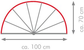 Ridder, OMBRELLA skládací sprchová kabina, 100x70cm, průhledná, 58200