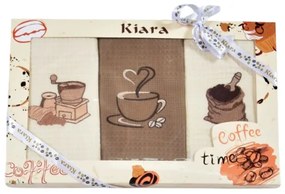 Praktik Dárková sada utěrek Kiara Coffee time 50x70 cm 3 ks