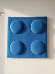 Sinsay - Sametový čalouněný panel ve tvaru kostky - modrá