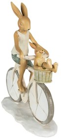 Dekorace králíčků na kole – 18x7x22 cm