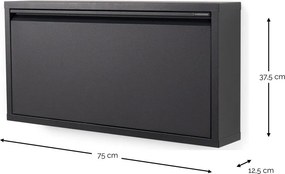Světle žlutý ocelový výklopný/závěsný botník 75x37,5x12,5 cm Billy – Spinder Design