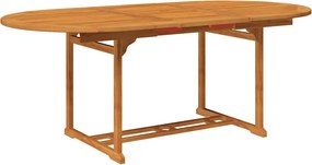 5dílný zahradní jídelní set masivní akáciové dřevo 150-200 cm 3058011