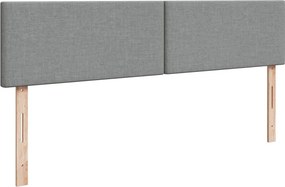 Box spring postel s matrací světle šedá 180 x 200 cm textil 3285960