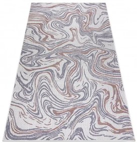 Dywany Łuszczów Kusový koberec Sion Sisal Waves 2836 ecru/blue/pink – na ven i na doma - 80x150 cm