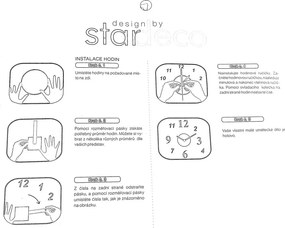 Nalepovací hodiny Galant 60 cm, šedé