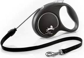 Flexi Black Design M lanko 5m černo-stříbrné / Vodítko
