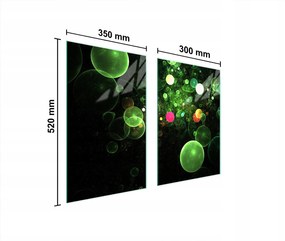 Skleněná Ochranná Deska Do Kuchyně 65x52 Baňky