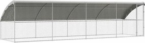 Psí kennel 4 ks Stříbrná 8 x 2 x 2 m Pozinkovaná ocel 3368330